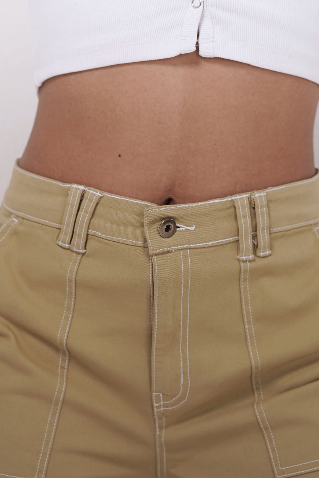 Women’s Beige Cargo Pants – Ash & Ray